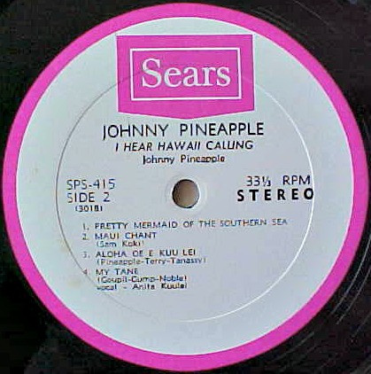 Johnny Pineapple – Johnny Pineapple & Co. From Hawaii (Sears Label ...