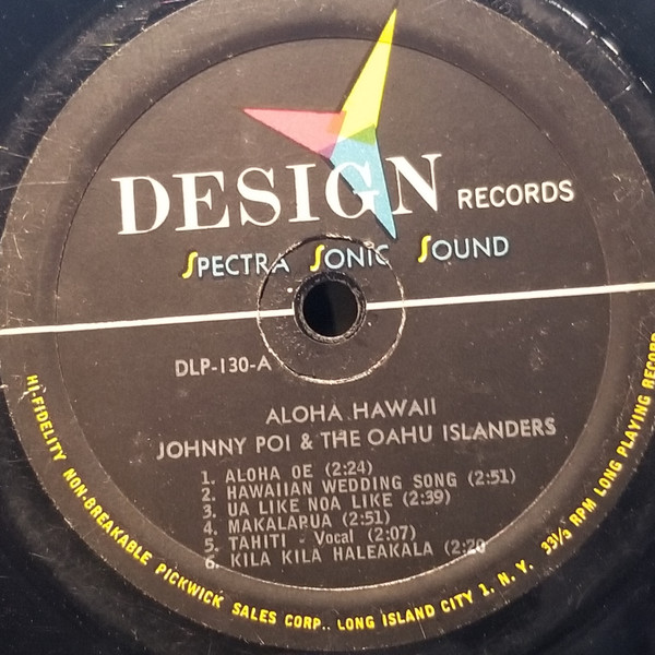 Johnny Poi And The Oahu Islanders – Aloha Hawaii - Exotic Tiki Island