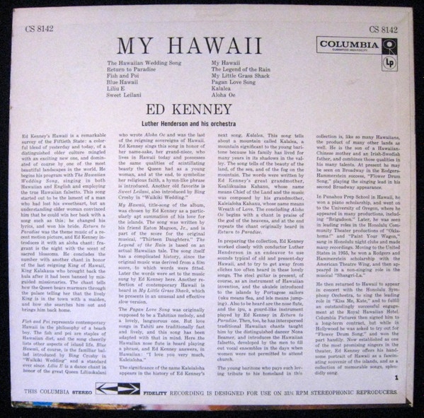 Ed Kenney, Luther Henderson And His Orchestra – My Hawaii - Exotic Tiki ...