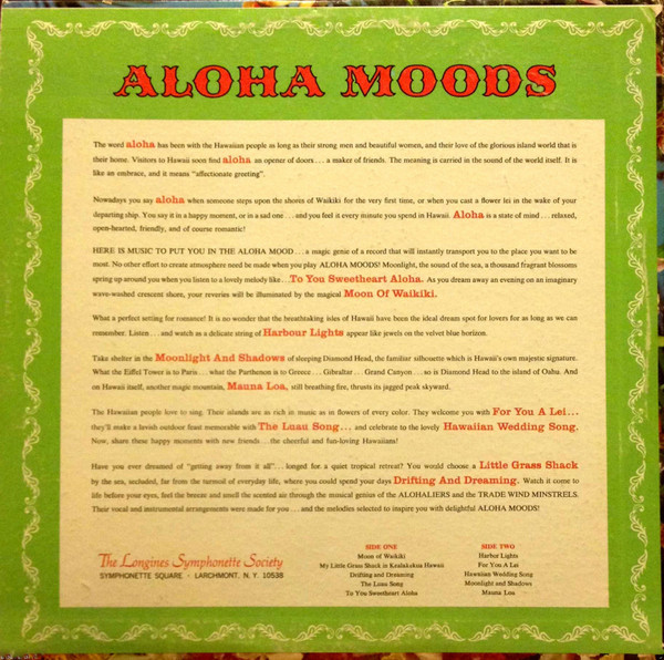 Alohaliers and the Trade Wind Minstrels – Aloha Moods - Exotic Tiki Island