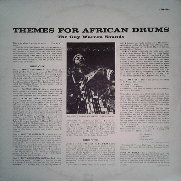 The Guy Warren Sounds – Themes For African Drums - Exotic Tiki Island
