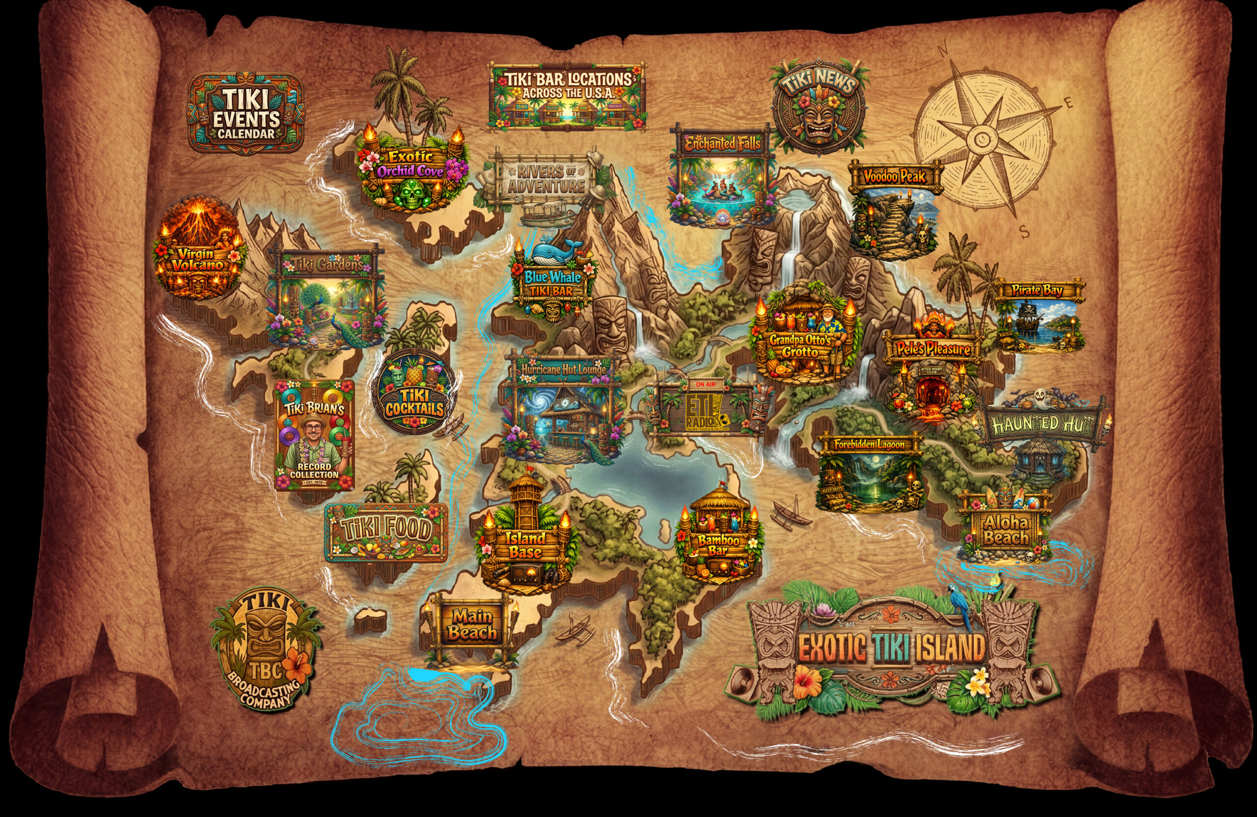 Interactive Map of ETI | Exotic Tiki Island